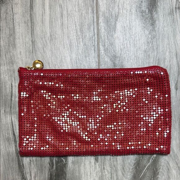 Saks Fifth Avenue | Bags | Saksfifth Avenue Red Sequin Zipper Bag ...